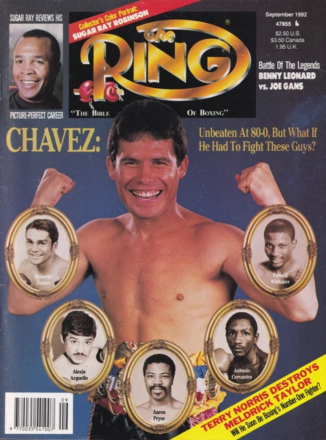 VINTAGE JULIO CÉSAR Chávez The Ring Boxing Magazine September 1992 £7. ...