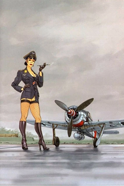 Ww2 Stylized Pin Up Luftwaffe Fw 190 1027 Re Print 4x6 £4 66 Picclick Uk