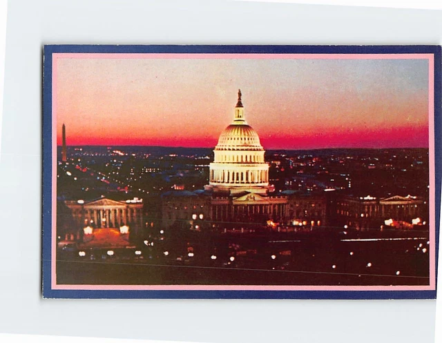 POSTCARD CAPITOL AT Night Washington DC £3.17 - PicClick UK