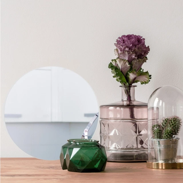 ACRYLIC MIRROR BOARD Practical Round Reflection Board Jewelry ...