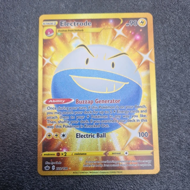 ELECTRODE GOLD SECRET Rare Chilling Reign 222/198 Pokémon Card £20.00 ...