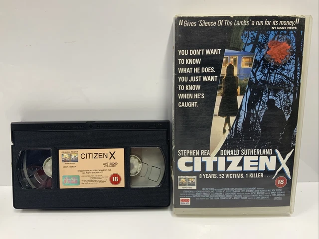 CITIZEN X DONALD Sutherland Stephen Rea Rare VHS Video BIG CASE Ex ...