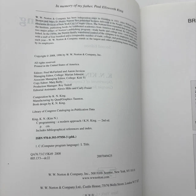 C PROGRAMMING: A Modern Approach, 2nd Edition - King, K. N. - paperback 2008 £33.43 - PicClick UK