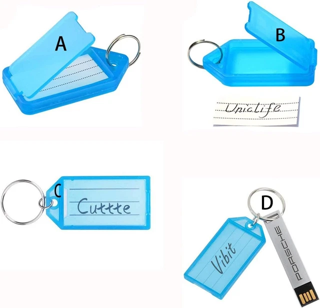 KEY TAGS, 24 Pieces Key Tags for Labelling, Interchangeable Labels Key ...
