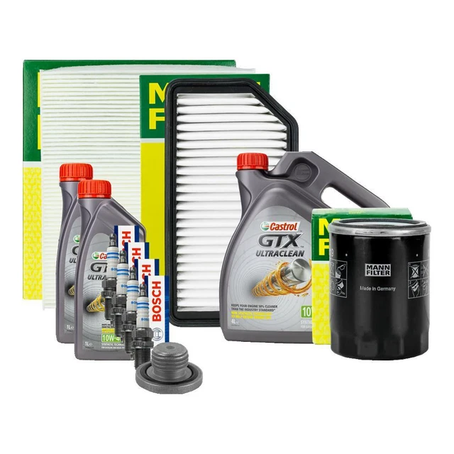 CASTROL LWECHSEL 10W-40 L 6L Mann Filtersatz Bosch Z Ndkerzen F R Mercedes Slk EUR 139,65 ...