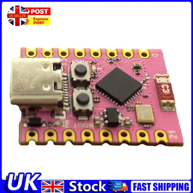 Esp32 C3 Dev Board 33 6v Power Supply Esp32 Supermini Low Power Pink