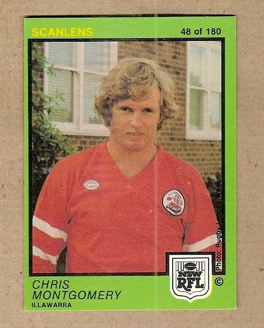 1982 SCANLENS RUGBY League Card #48 Chris Montgomery, Illawarra Steelers EUR 7,34 - PicClick FR