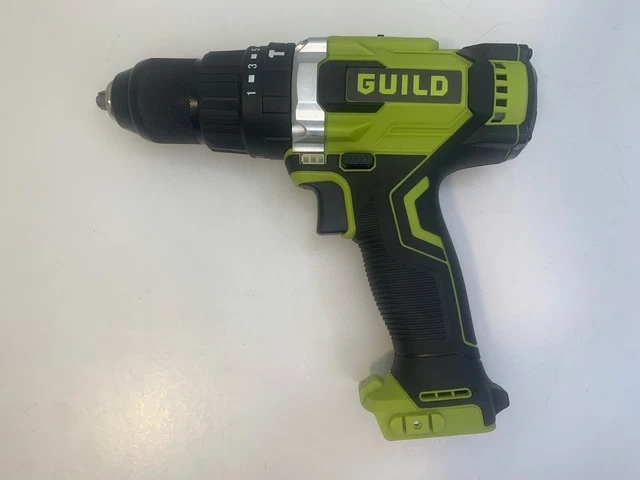 GUILD 18V LI-ION Cordless Brushless Combi Hammer Drill SS20GBCOM Body Only VGC £29.99 - PicClick UK