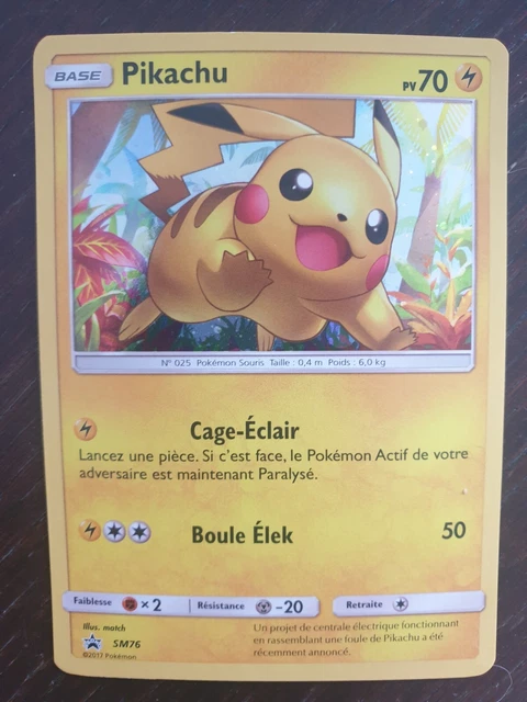 CARTE POKÉMON SM76 Pikachu 70 PV - HOLO Promo NEUF FR EUR 4,50 ...