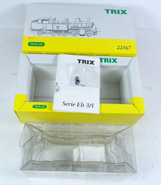 TRIX 22567 CARTONE VUOTO locomotiva a vapore BR Eb 3/5 sacco a tracolla ...