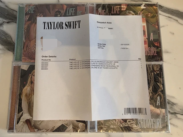 TAYLOR SWIFT - The Life of a Showgirl - Acoustic Bonus 4 x CD Set IN ...