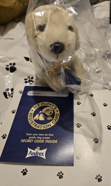 ANDREX GUIDE DOGS Soft Toy Sitting Labrador Puppy Plush 7.5”sealed!! £ ...