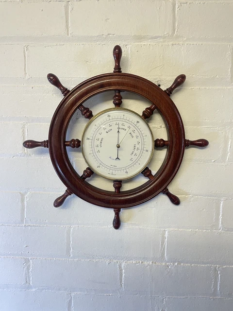 VINTAGE WEATHERMASTER BAROMETER Nautical Mid-Century Wall Mount Ships ...