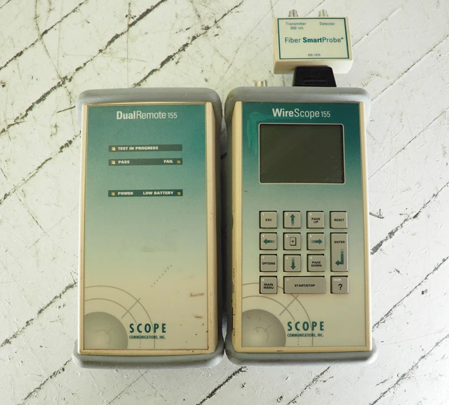 LOT OF SCOPE Communications WireScope 155, Dual Remote 155, Fiber Smart ...