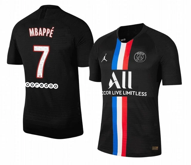 NIKE PARIS SAINT-GERMAIN 2019-2020 4th Mbappe 7 Black Jordan X Fourth ...