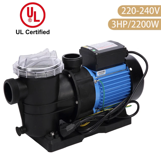 1.2-3.0HP SWIMMING POOL Pump For Pentair In/Above Ground Motor Strainer ...