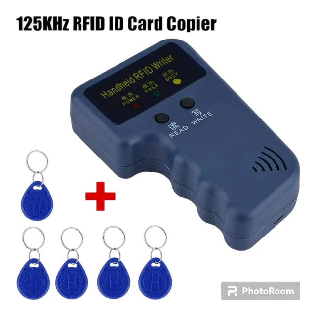 HANDHELD RFID ID Card Copier Key Reader Writer Duplicator + 5 Tags ...