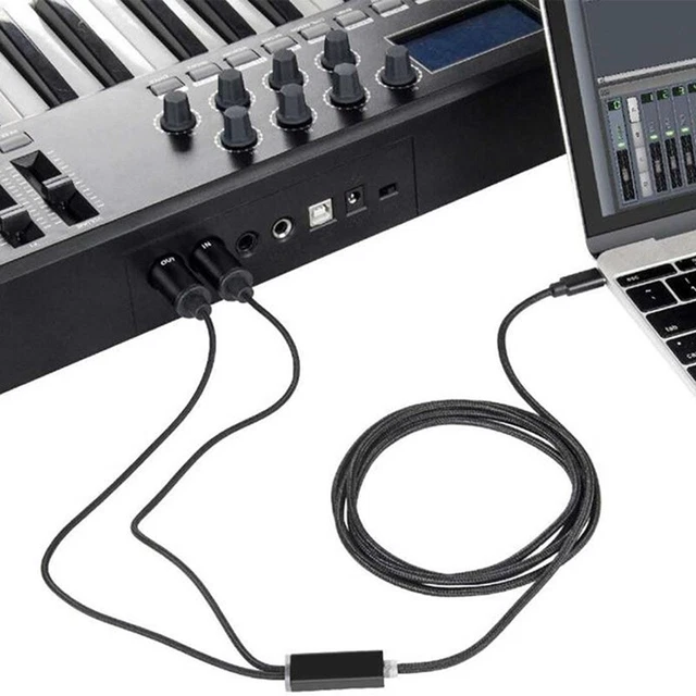 CAVO MIDI-TO-USB-C-TYPE-C CONVERTITORE USB-MIDI con spia per Elektr9109 ...