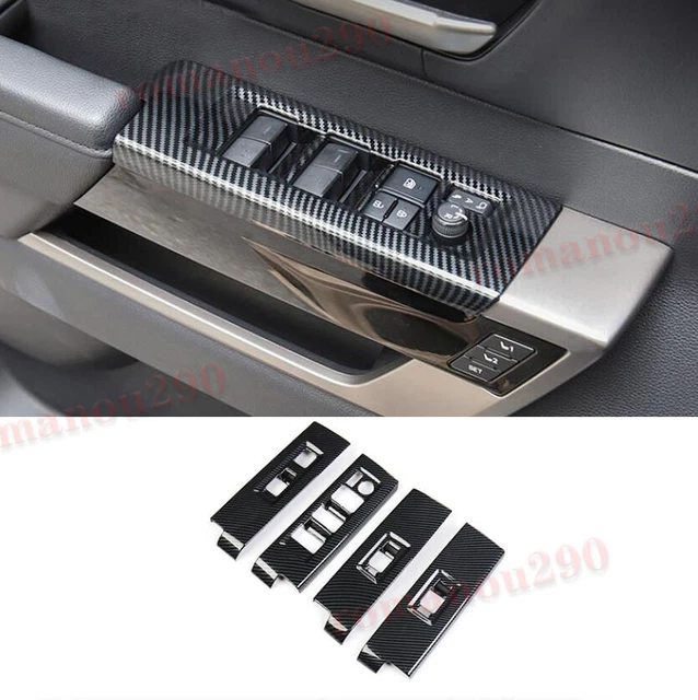 FOR TOYOTA TUNDRA 2022-2023 Carbon Fiber Look Window Lift Lock Switch ...