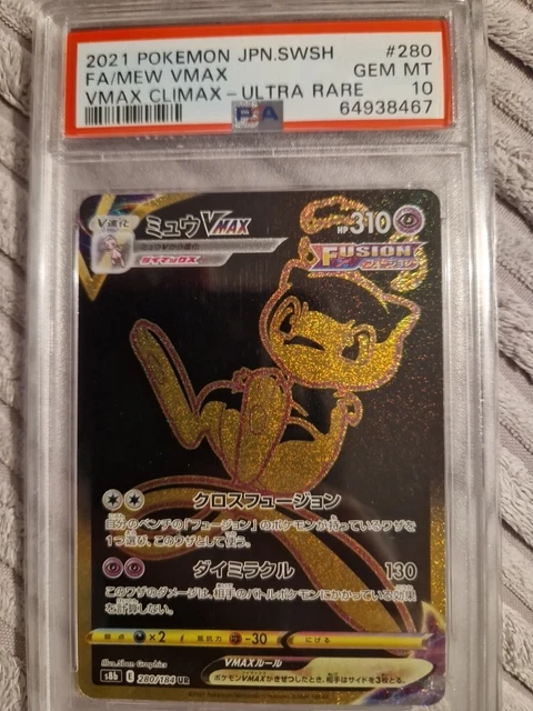 MEW VMAX UR 280/184 S8b VMAX Climax Japanese Pokemon Card PSA Grade Gem Mint 10 EUR 115,99 ...