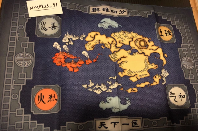 AVATAR LEGENDS MAPPA in tessuto RPG e piastrelle per sho Pai nuovo ...