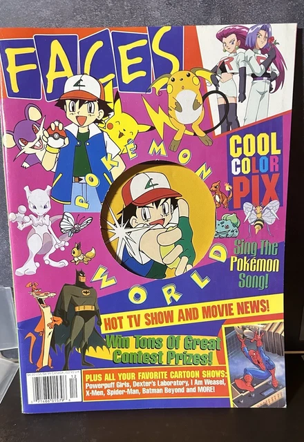 FACES MAGAZINE RARE Pokémon Issue 1999 Pokemon Nintendo Posters Inside ...