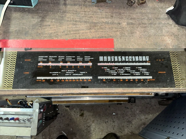 VINTAGE MURPHY A242 Valve Radio Dial Glass Only £0.99 - PicClick UK