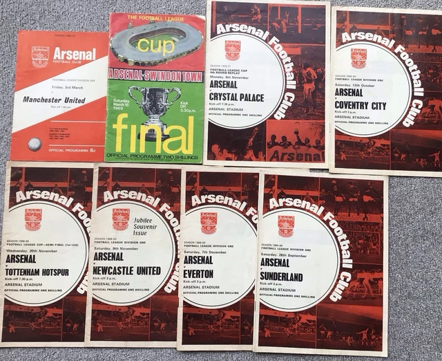 ARSENAL PROGRAMMES 1967-70 £5.43 - PicClick UK