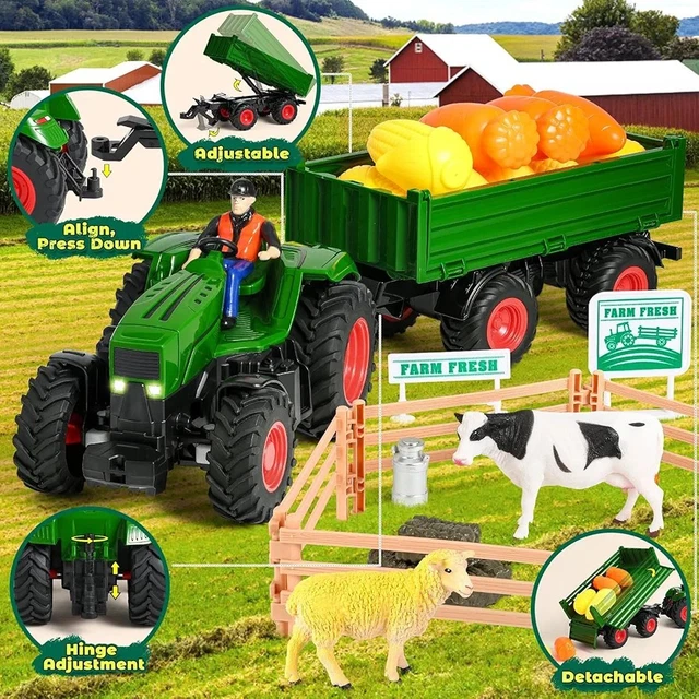 FRUSE REMOTE CONTROL Tractor Toy,RC Tractor Set & Truck and Trailer £26 ...