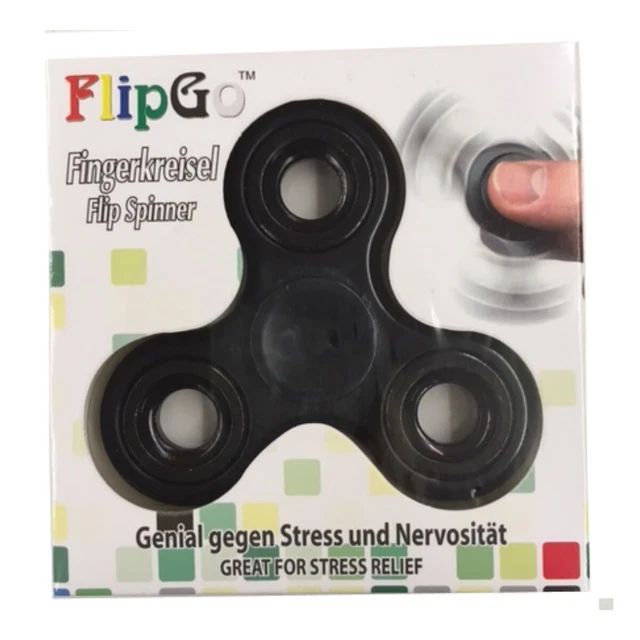 FINGERKREISEL FIDGET SPINNER schwarz | Anti Stress Konzentrationsspiel ...