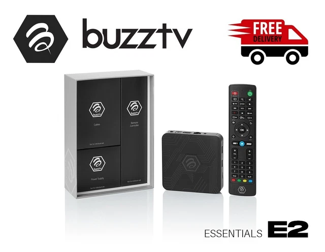 BUZZTV ESSENTIALS E2 UHD 4K Android Media Box BUZZTV5! - 2GB RAM and Wi ...