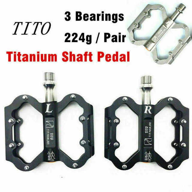 TITO TITANIUM BICYCLE 3 Bearing Pedal 9/16" MTB Road Bike Pedal ...