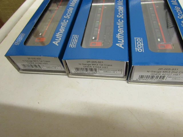 DAPOL RAKE OF 6 GNER coaches to run with Class 43 HST 4-car Bookset in ...