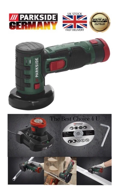 PARKSIDE CORDLESS MINI Angle Grinder 12V Lithium 2Ah 76mm 1 Hour ...