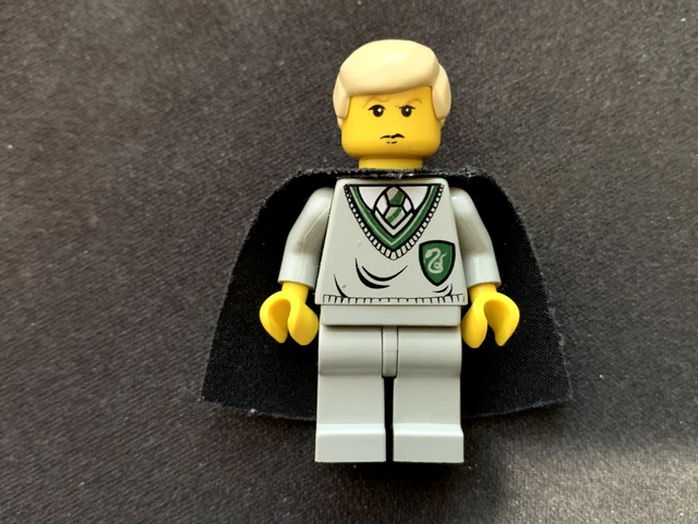 LEGO MINIFIGURE HP040 Draco Malfoy Slytherin Torso Black Cape Stars ...