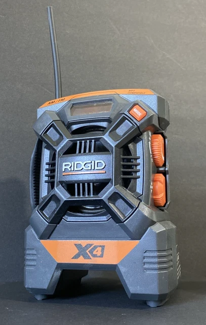 RIDGID R84084 X4 18V Cordless Mini Jobsite AM/FM Radio Tool Only TESTED ...