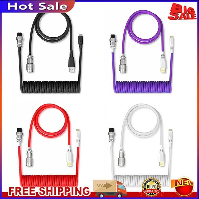 COIL TYPE-C USB Mechanical Keyboard Aviator Desktop Computer Aviation ...