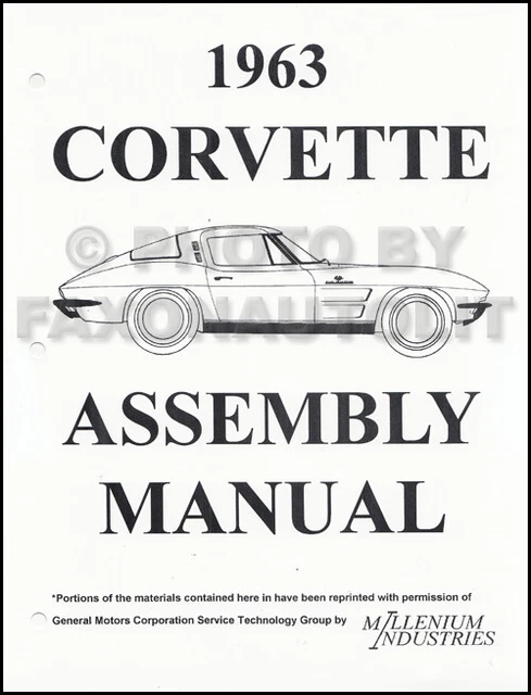 1963 CORVETTE FACTORY Assembly Manual Exploded Views Chevy Chevrolet ...