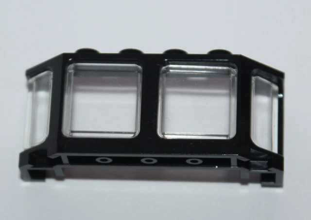 LEGO BLACK WINDOW 2x6x2 Train ref 17454 + Clear Glass 17457 set 75930 ...