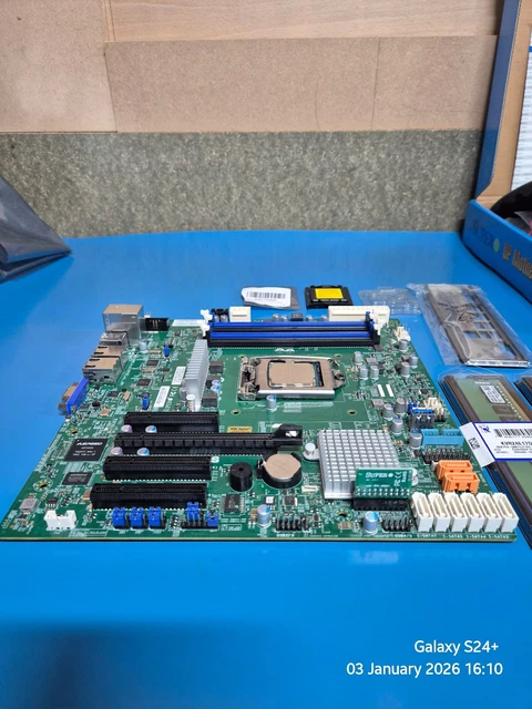 SUPERMICRO X11SSM-F-O WITH Xeon E3-1240 v6 CPU & 32GB DDR4 ECC Memory ...