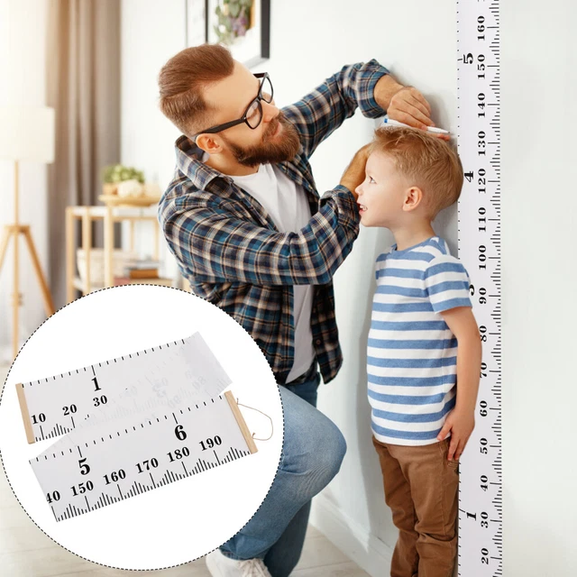 KIDS HEIGHT MEASUREMENT Ruler Growth Chart Clock Mirror Full Length ...
