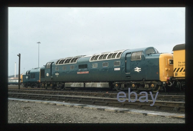 ORIGINAL 35MM SLIDE - Class 55 'Deltic' 55009 emerges Stoke tunnel w ...