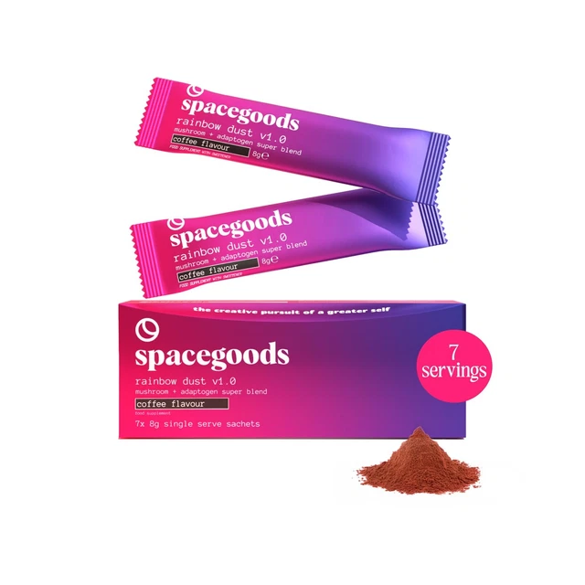SPACEGOODS RAINBOW DUST 7 Day Sachet Pack | Flavoured Mushroom Coffee ...