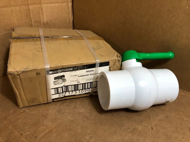 3& PVC BALL Valve, Solvent Ends,PartNo B90300 JonesStephens NOB $39.99 ...