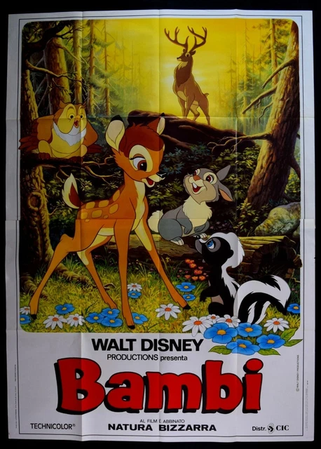 MANIFESTO BAMBI WALT Disney Animation Dessin Animé Cartoon A13 EUR 70 ...
