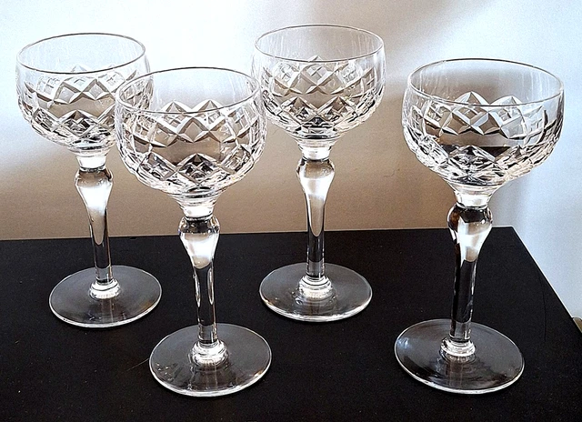 STUART CRYSTAL CANON Hock Glasses Set Of Four. £19.00 - PicClick UK