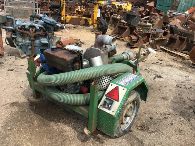 SINGLE AXLE WATER Pump with Lister-Petter TS1 Engine untested (E4194) £ ...
