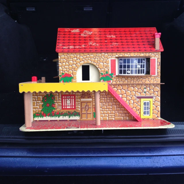 RARE VINTAGE RETRO 1970's Gee-Bee Toy Riviera Villa DOLLS HOUSE Tudor ...