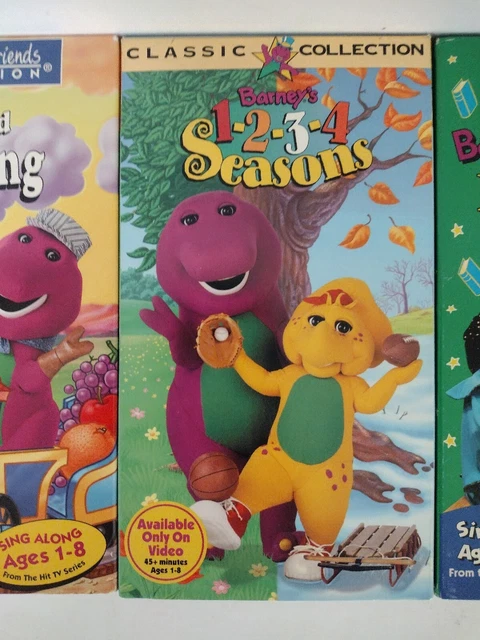 LOT OF 4 Vintage Barney Vhs Tapes Once Upon A Time 1234 Seasons & More ...