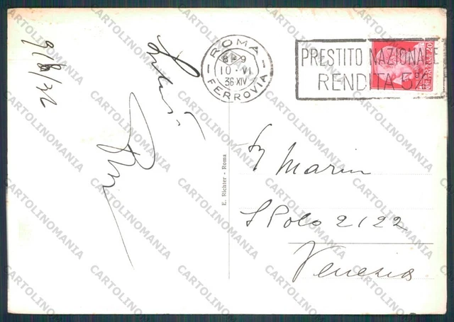 ROMA CITTÀ TEMPIO di Vesta Fontana Virile ABRASA Foto FG cartolina ...